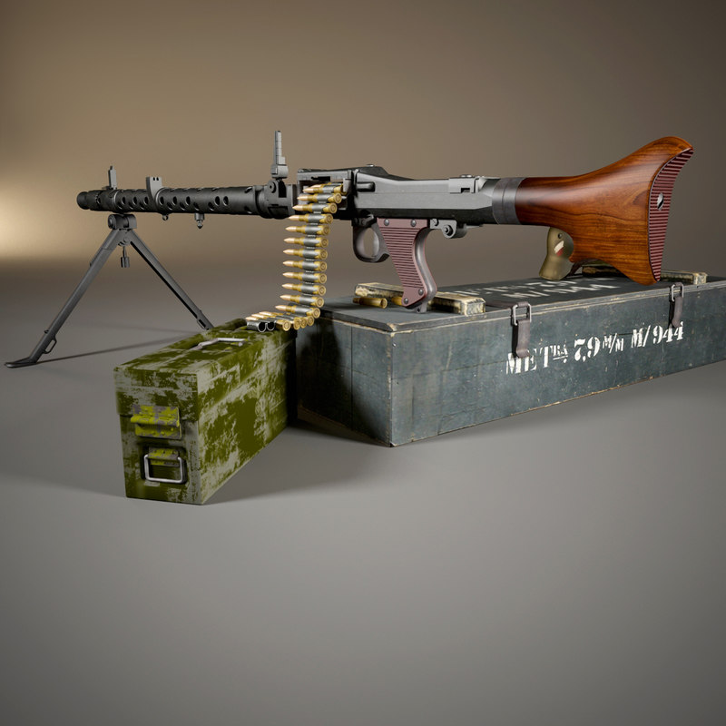 Mg 34 machine gun 3D - TurboSquid 1156159