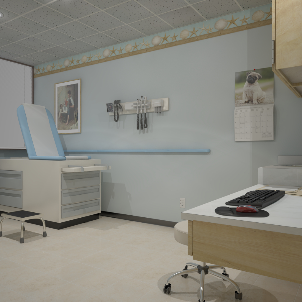 Diagnosis pediatric exam room 3D model - TurboSquid 1156188