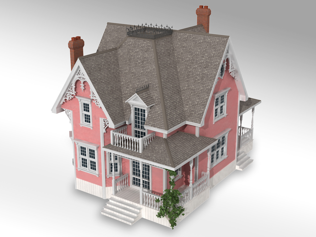 Queen victorian style house model - TurboSquid 1156339