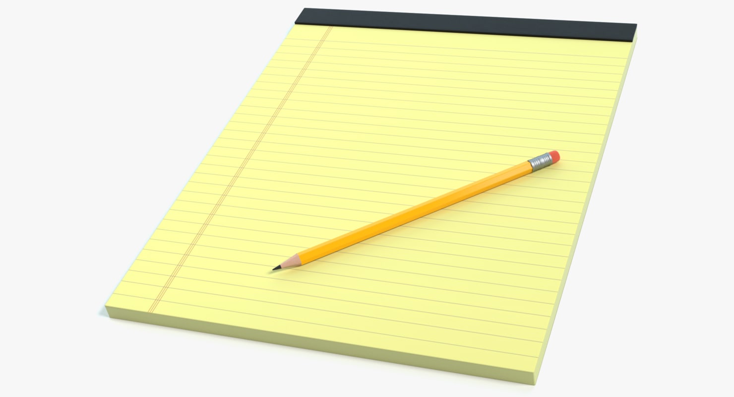 3D model note pad pencil - TurboSquid 1156350