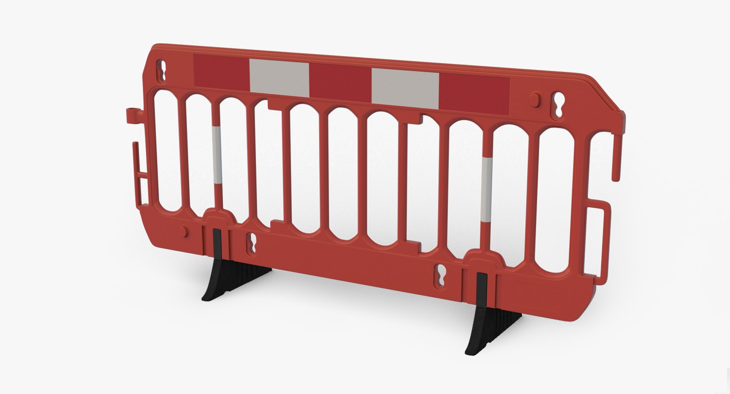 3D roadworks barrier model - TurboSquid 1156404