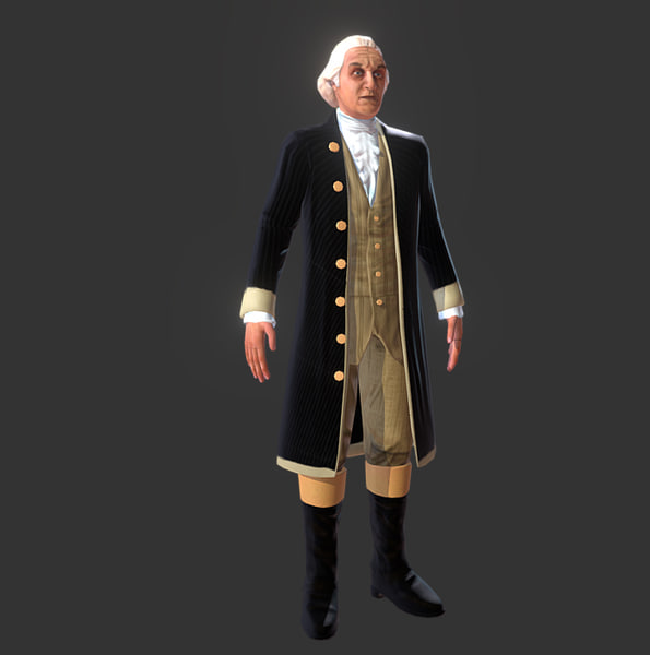 George washington 3D model - TurboSquid 1156454