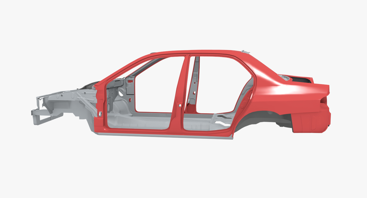 Car body frame 3D model - TurboSquid 1156746