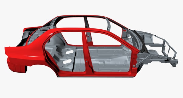 Car body frame 3D model - TurboSquid 1156746