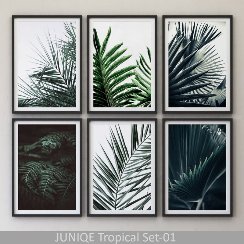 modelo 3d JUNIQE Tropical Set-01 Framed - TurboSquid 1156948