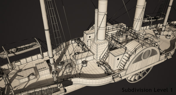 Steam ship model - TurboSquid 1157418