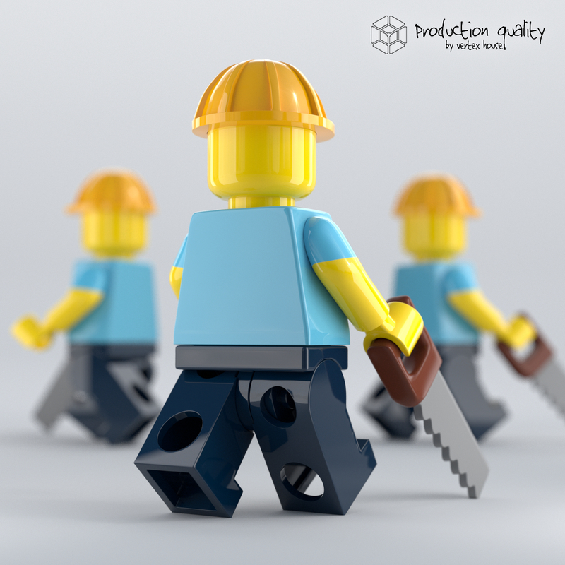 3D lego carpenter figure - TurboSquid 1157491