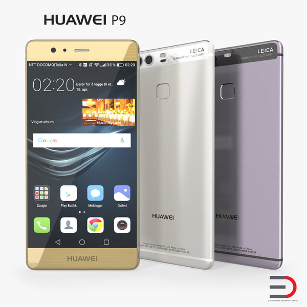 Huawei p9 set 3D model - TurboSquid 1157629