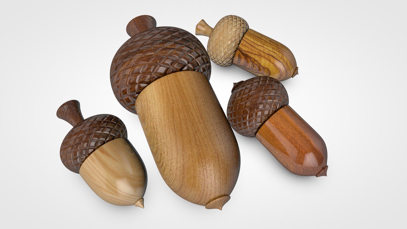 Wooden acorn 3D - TurboSquid 1157777