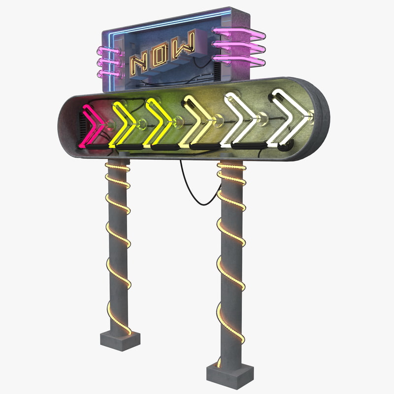 3D realistic neon light sign - TurboSquid 1157947