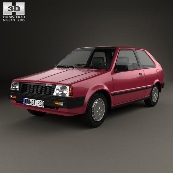 modelo 3d Nissan Micra 3 puertas 1982 - TurboSquid 1157993