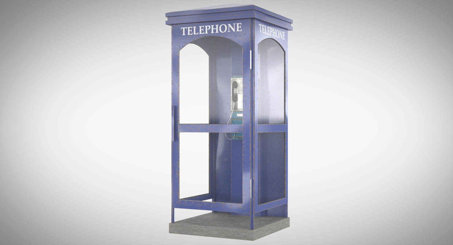 3D telephone box model - TurboSquid 1158167