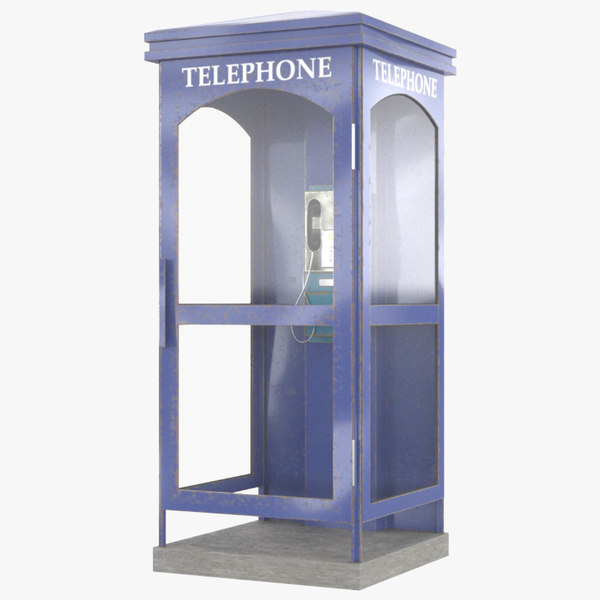 3D telephone box model - TurboSquid 1158167