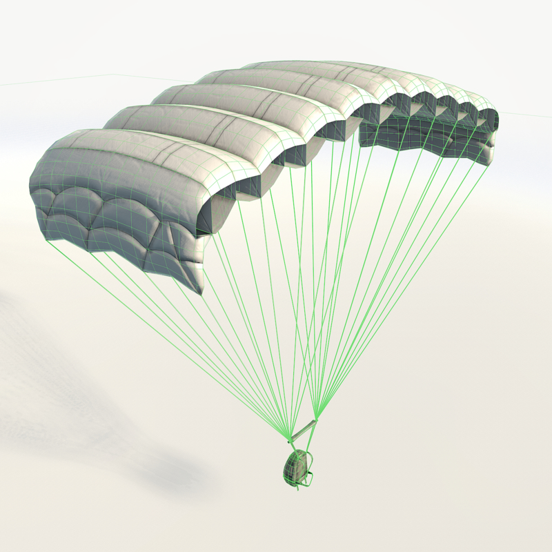 3D parachute ready games model - TurboSquid 1158180