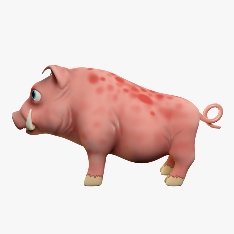 Cartoon boar 3D - TurboSquid 1158492