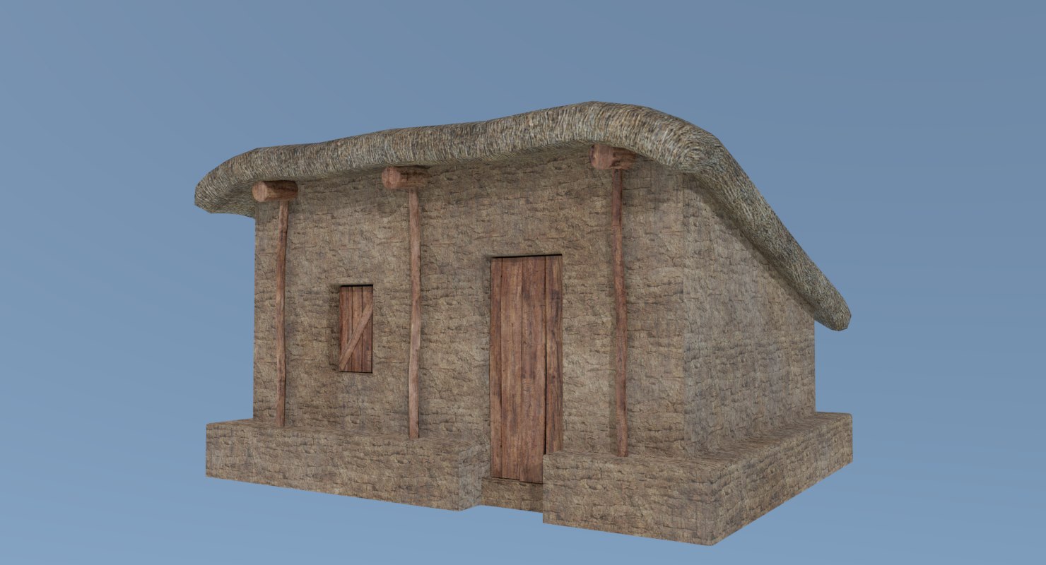 Mud hut 3 3D model - TurboSquid 1158682