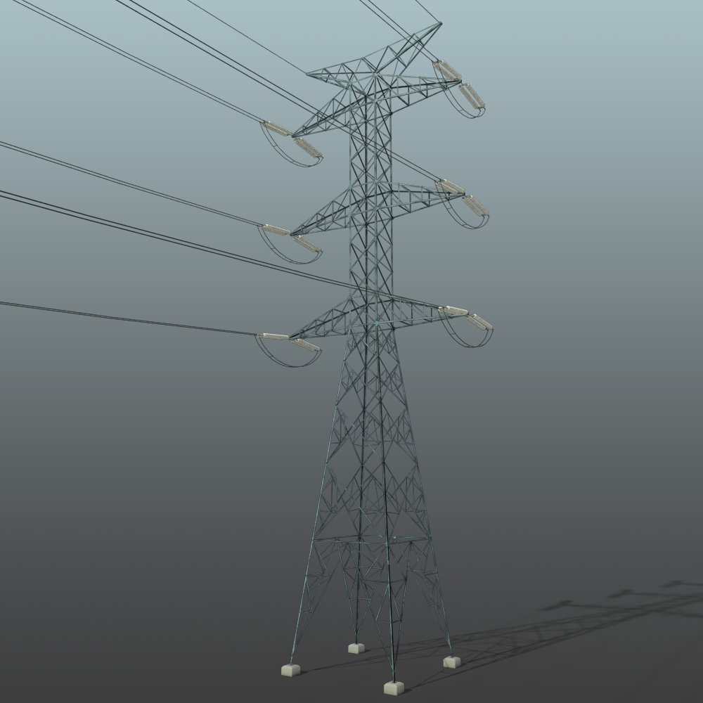 modelo 3d Torre de energía eléctrica # 3 - TurboSquid 1158844