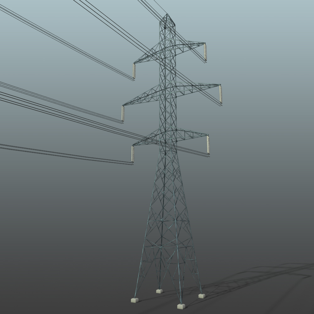 3D power tower 4 model - TurboSquid 1158849