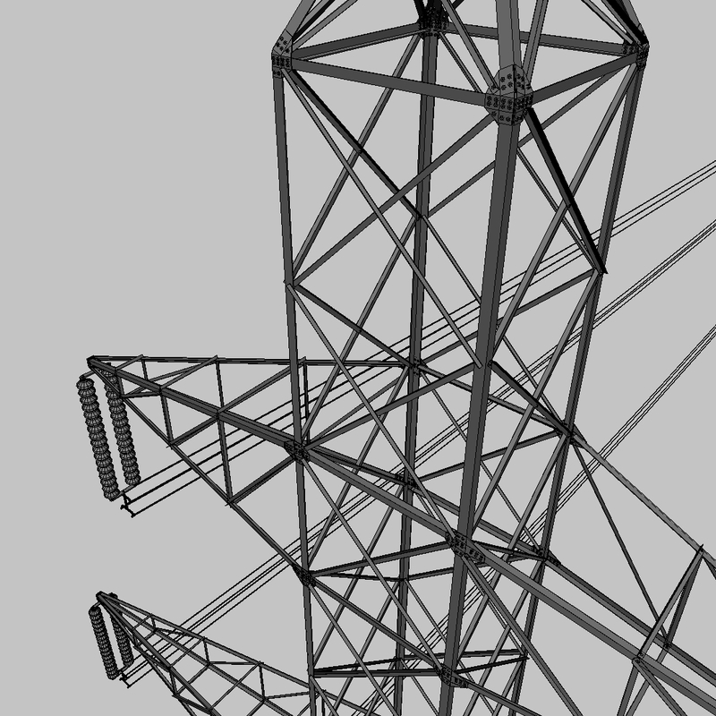 3D power tower 4 model - TurboSquid 1158849