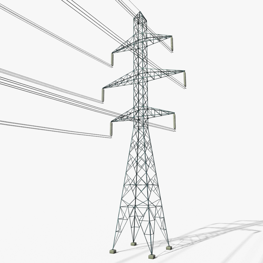 3D power tower 4 model - TurboSquid 1158849