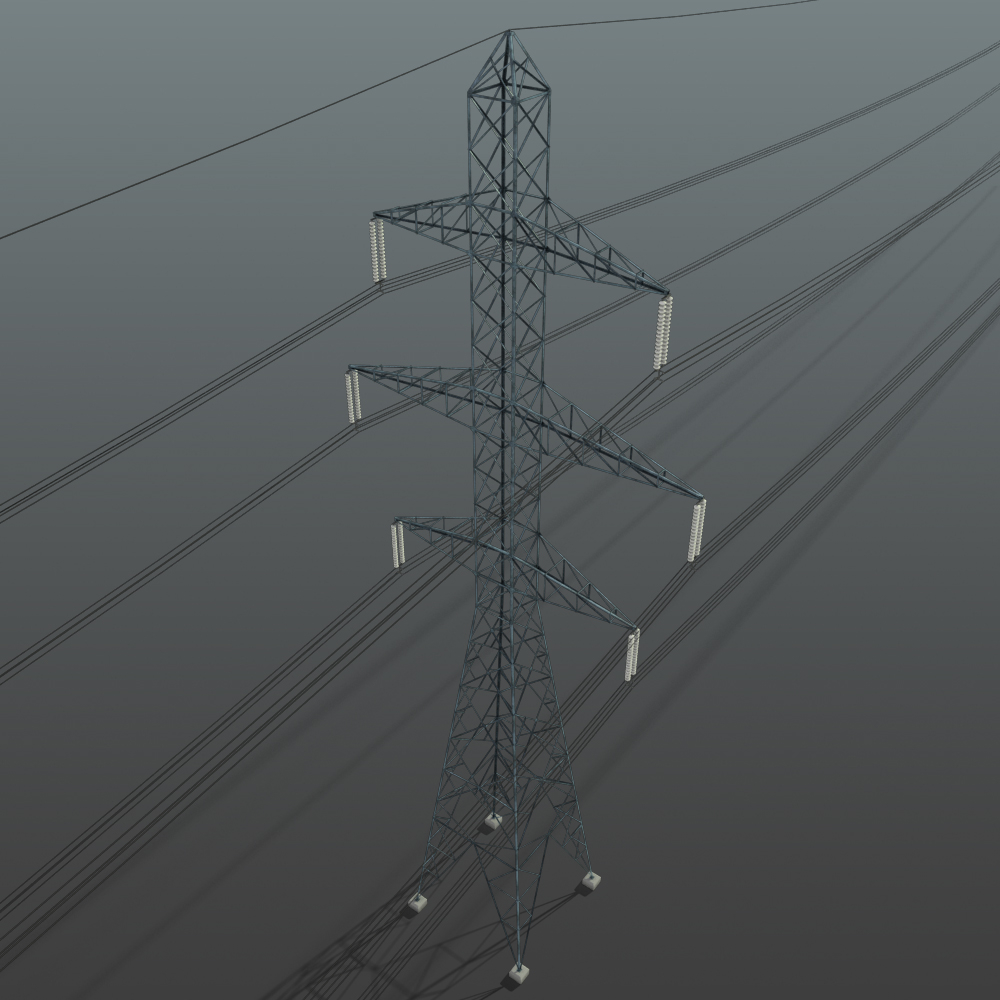 3D power tower 4 model - TurboSquid 1158849