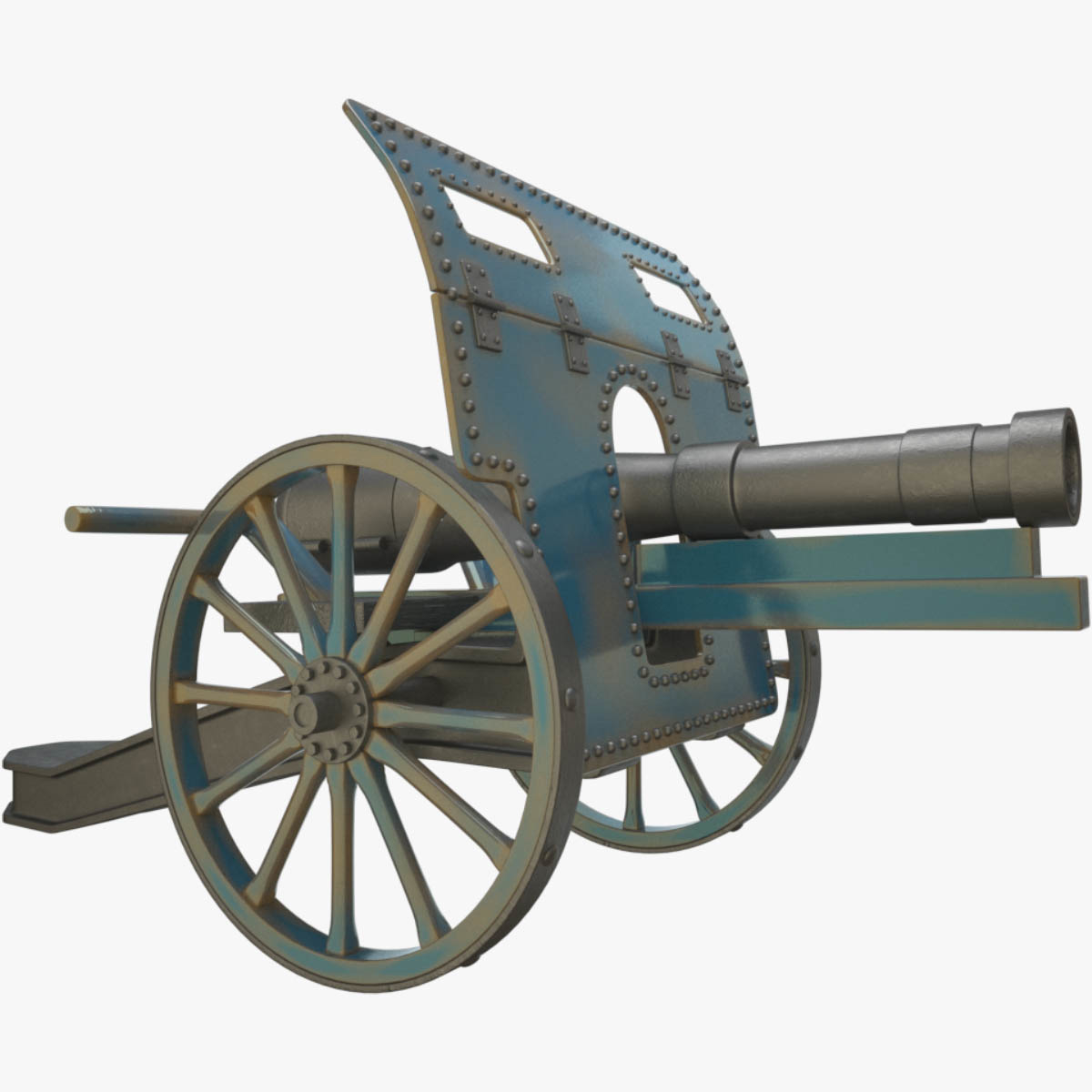3D ww1 cannon model - TurboSquid 1158935