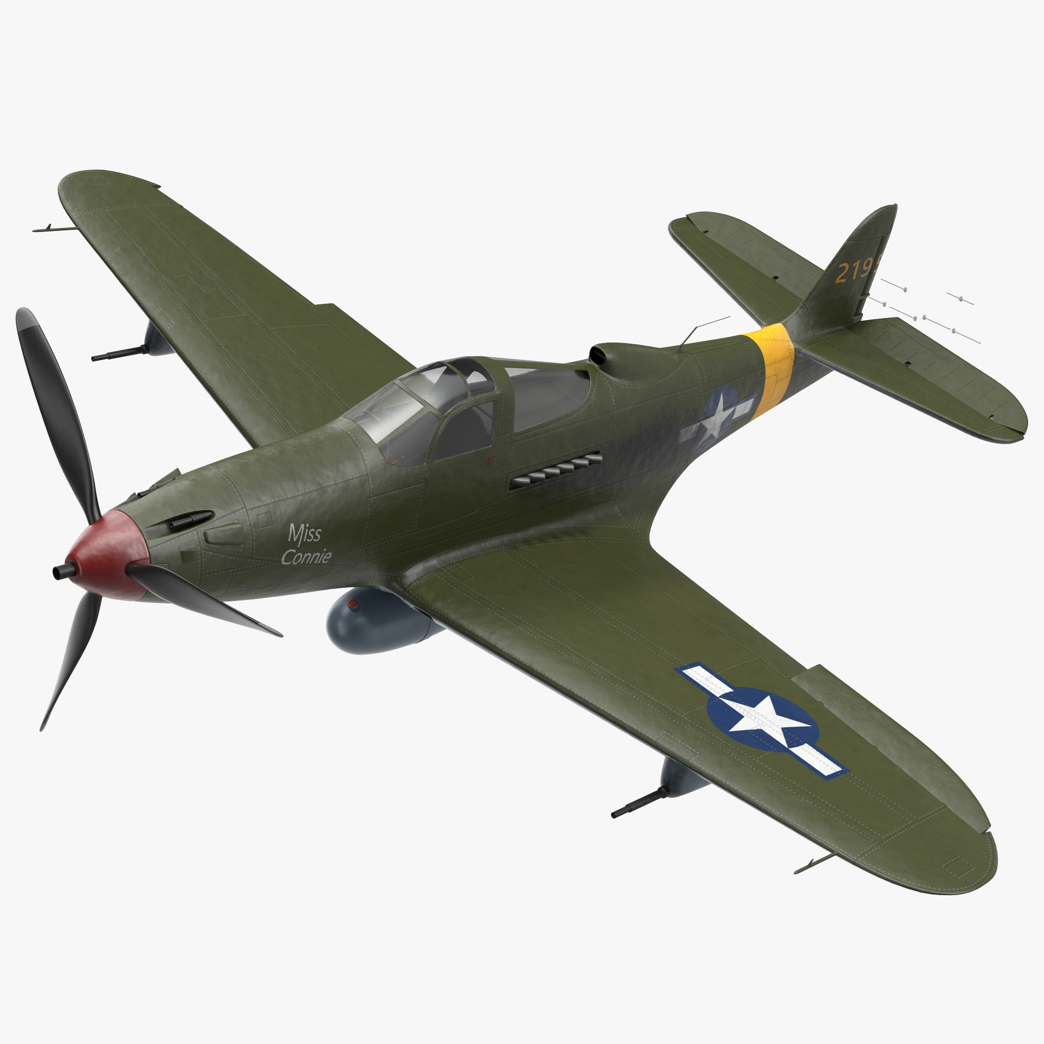 3D american wwii fighter aircraft model - TurboSquid 1159023