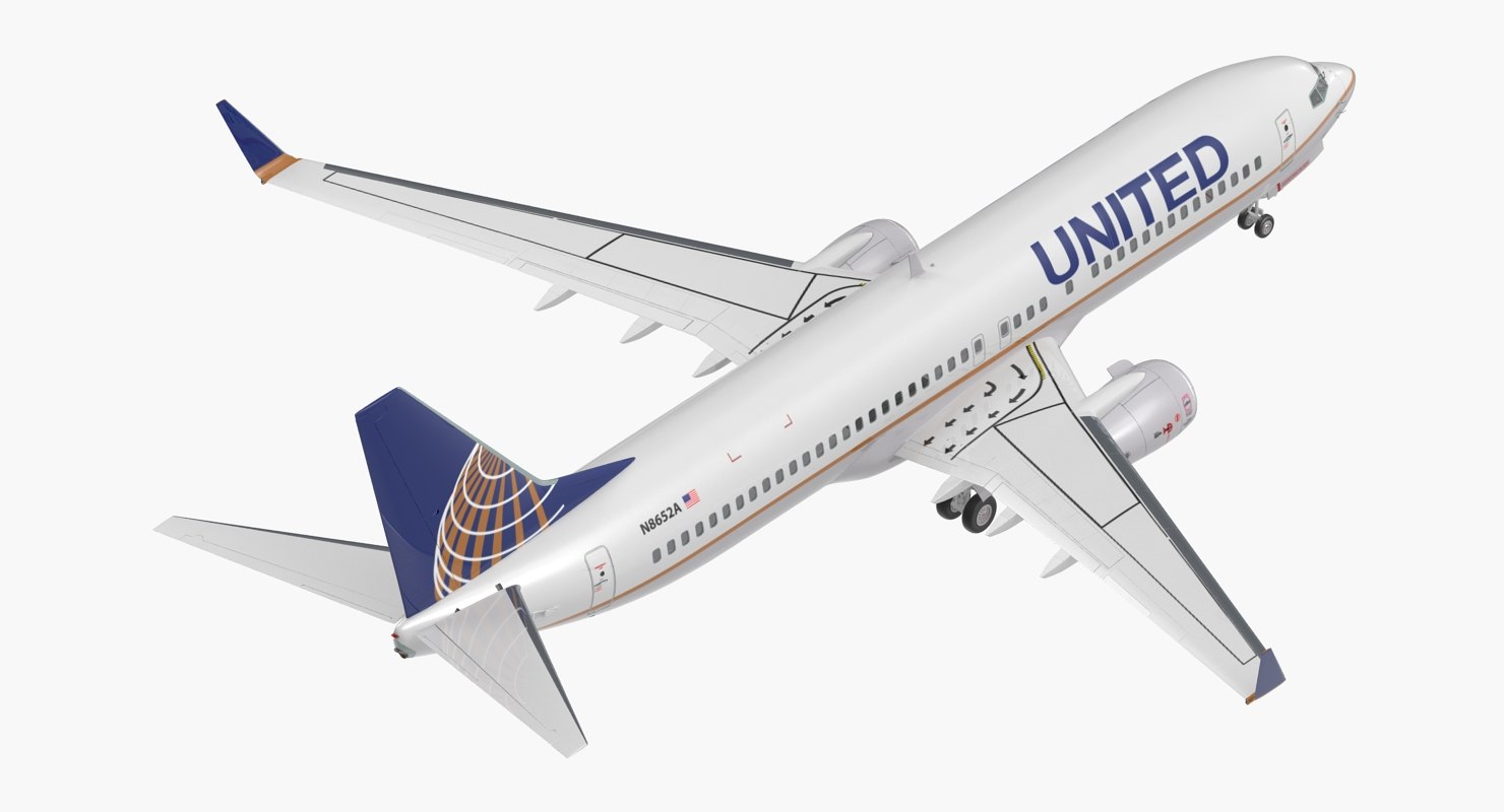 Boeing 737-800 united airlines model - TurboSquid 1159037