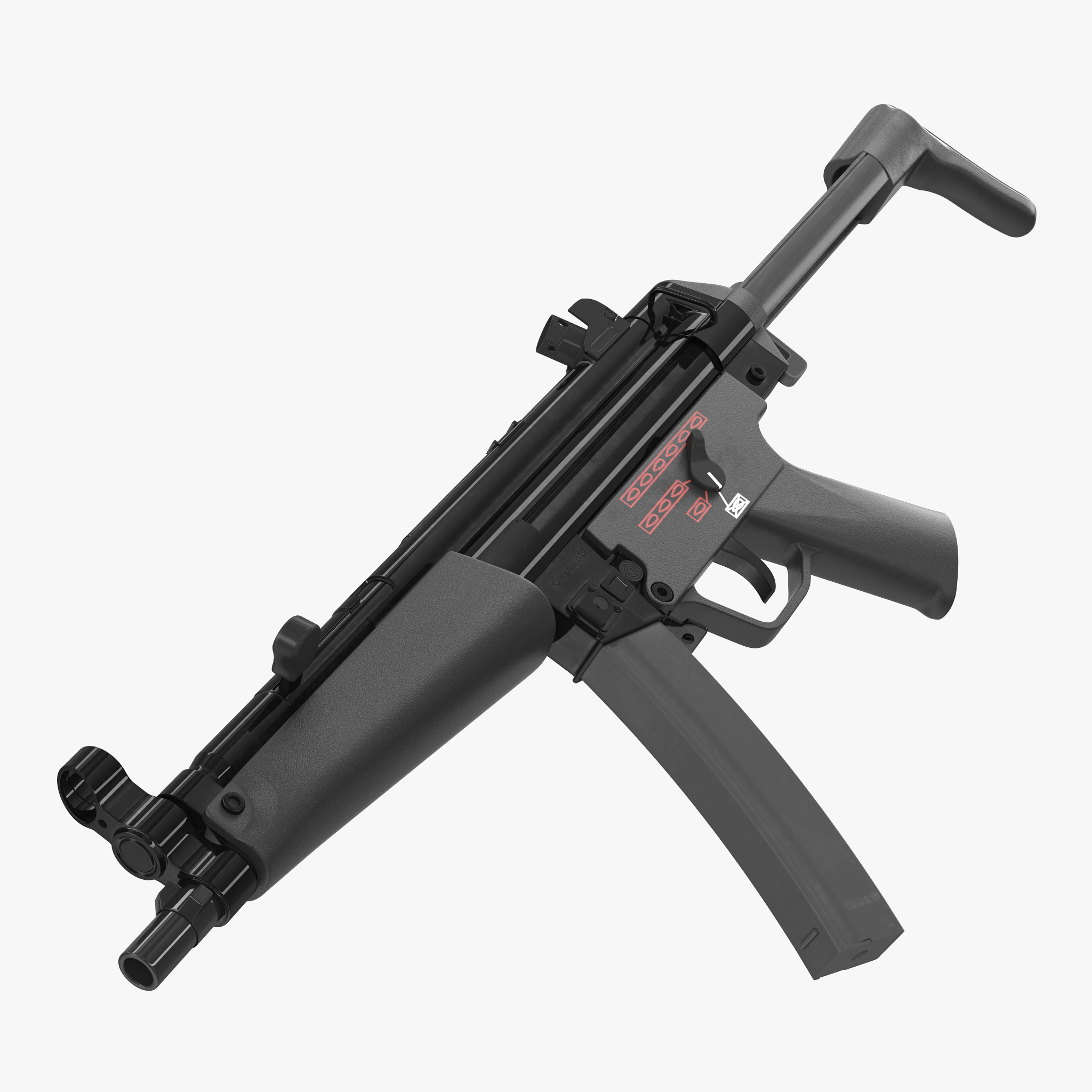 3D mp5a3 retractable stock - TurboSquid 1159106