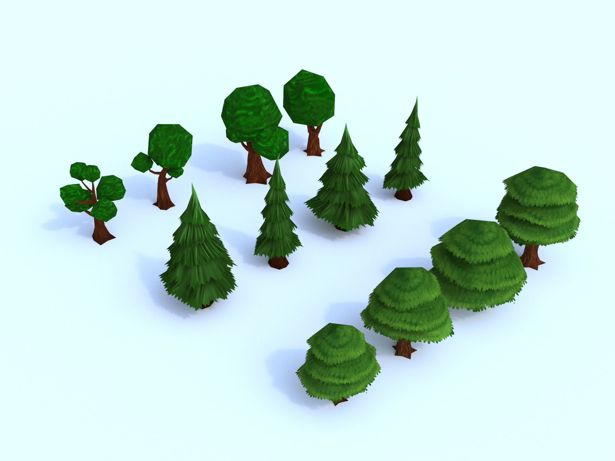 3D trees mobile games - TurboSquid 1159127