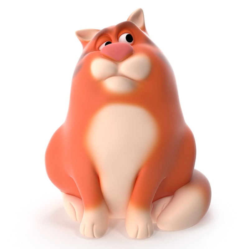 Fat cat 3D - TurboSquid 1159177