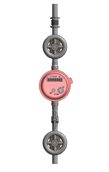 3D water meter connection revit - TurboSquid 1159464