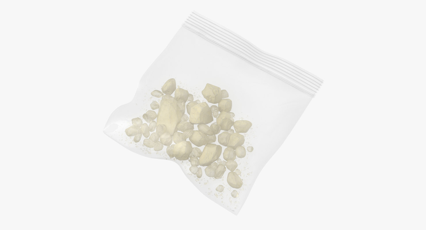 Small drug baggie crystal 3D model - TurboSquid 1159504