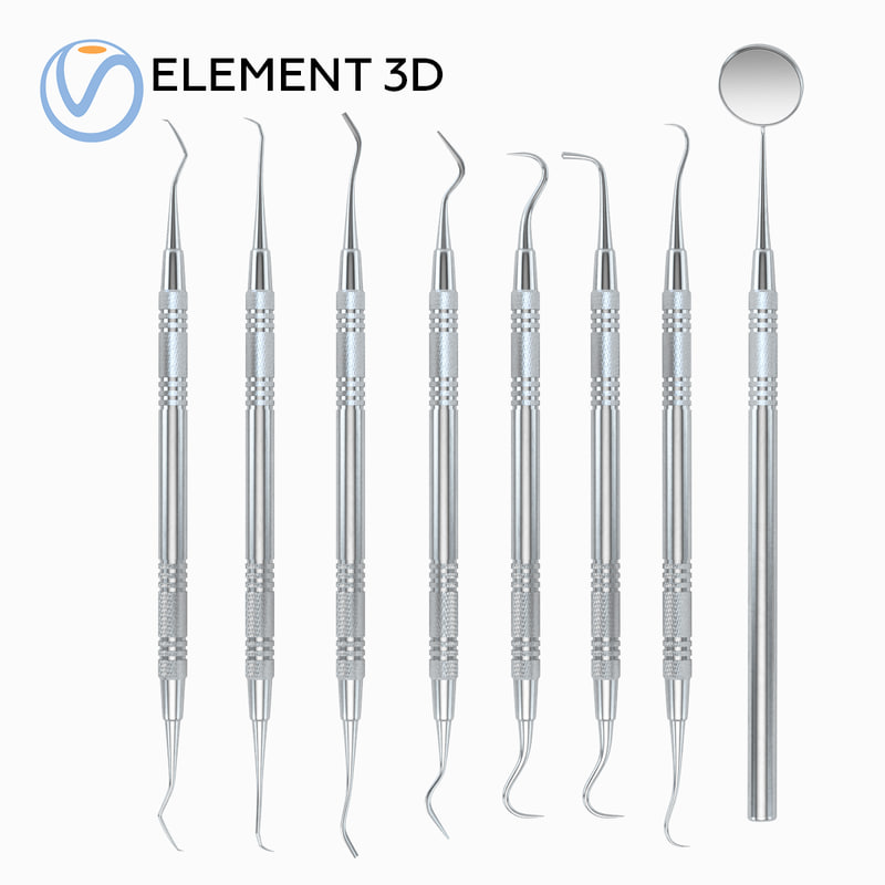 Dentist pick set 3D model - TurboSquid 1159702