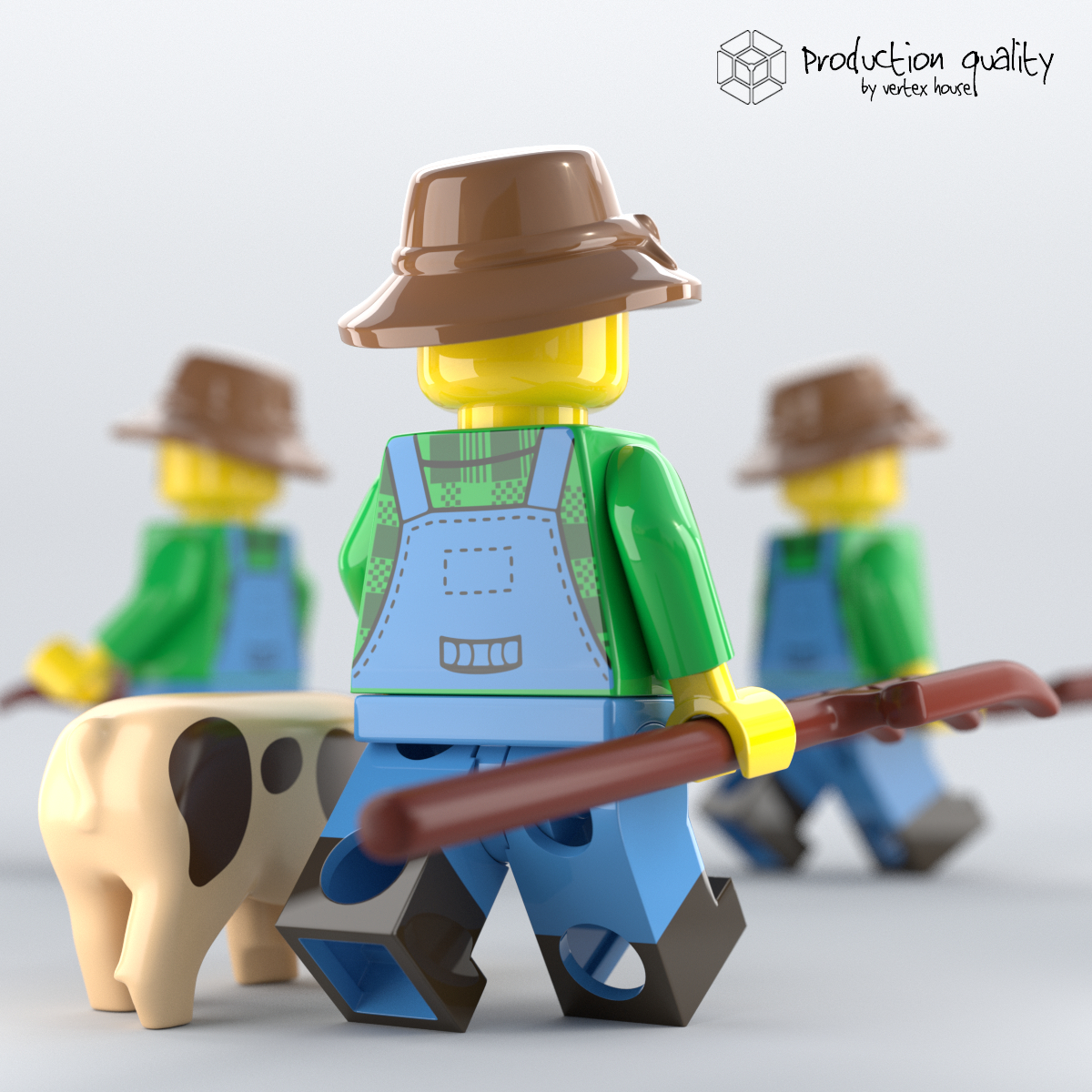 Lego farmer figure 3D model - TurboSquid 1159763