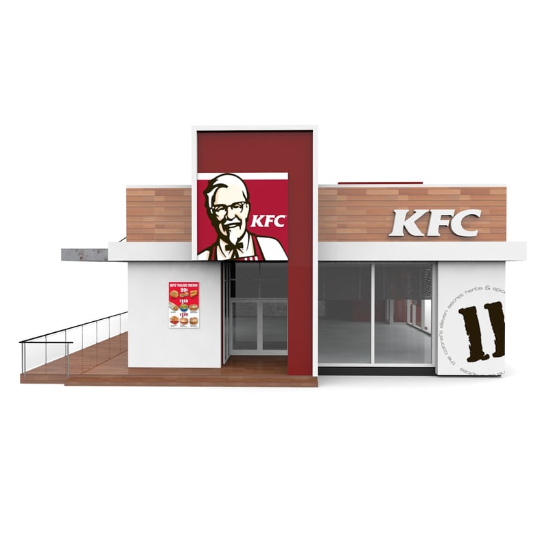 Kfc fast food 3D model - TurboSquid 1159902