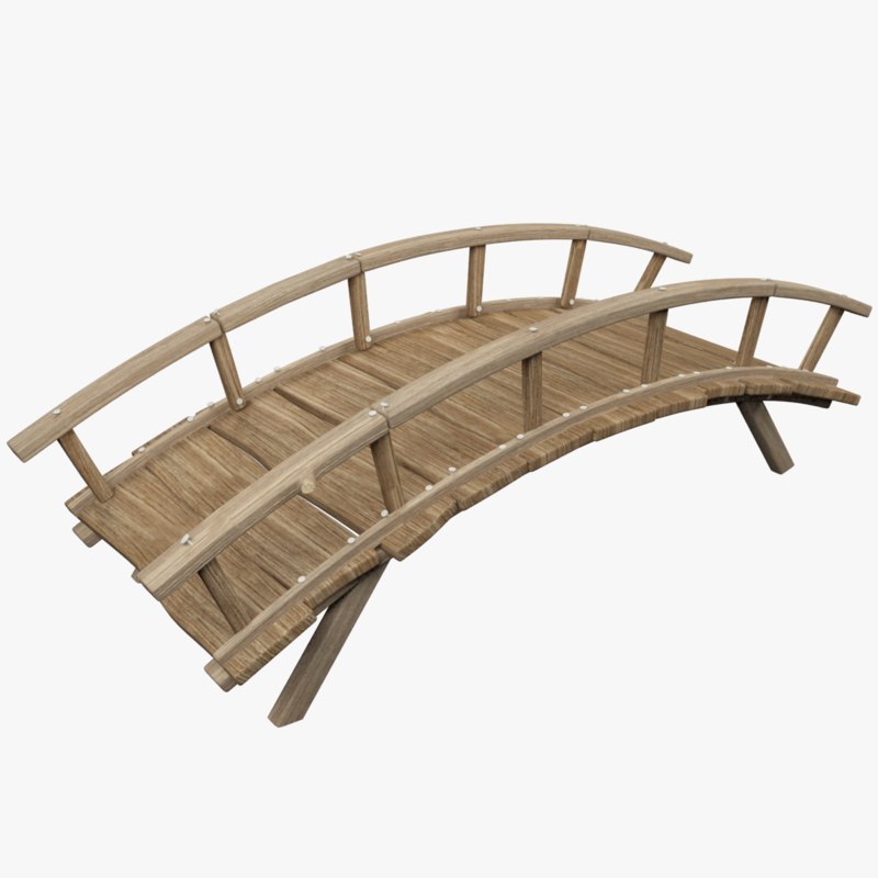Wood bridge 3D model - TurboSquid 1159966