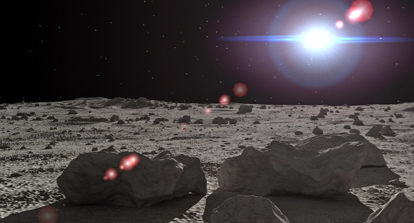 Moon surface rocks scene 3D - TurboSquid 1160035