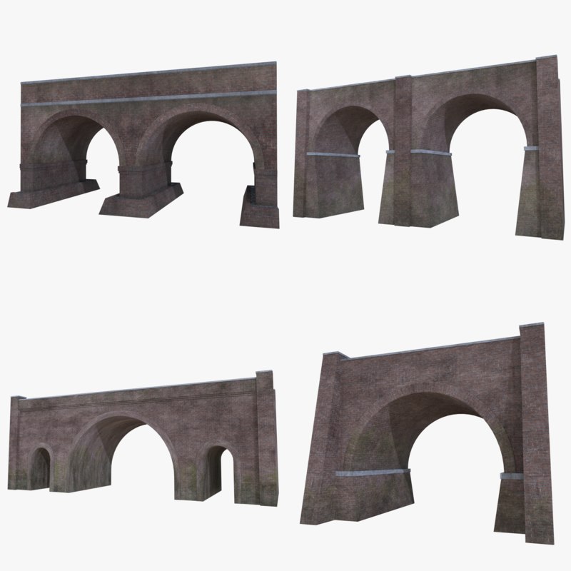3D brick bridges 1 - TurboSquid 1160051