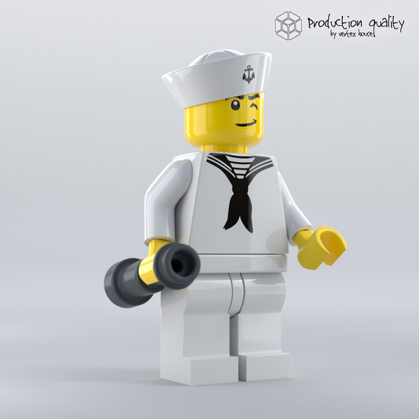 3D lego sailor figure - TurboSquid 1160244