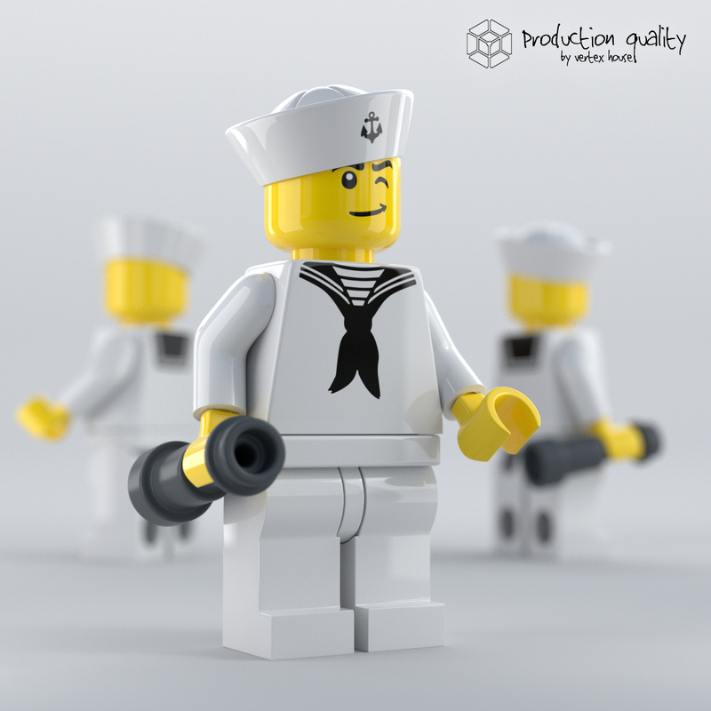 3D lego sailor figure - TurboSquid 1160244