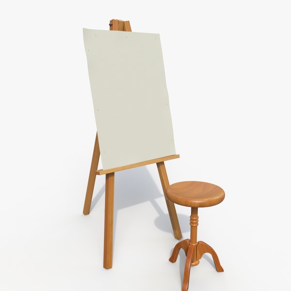 3D easel stool model - TurboSquid 1160410