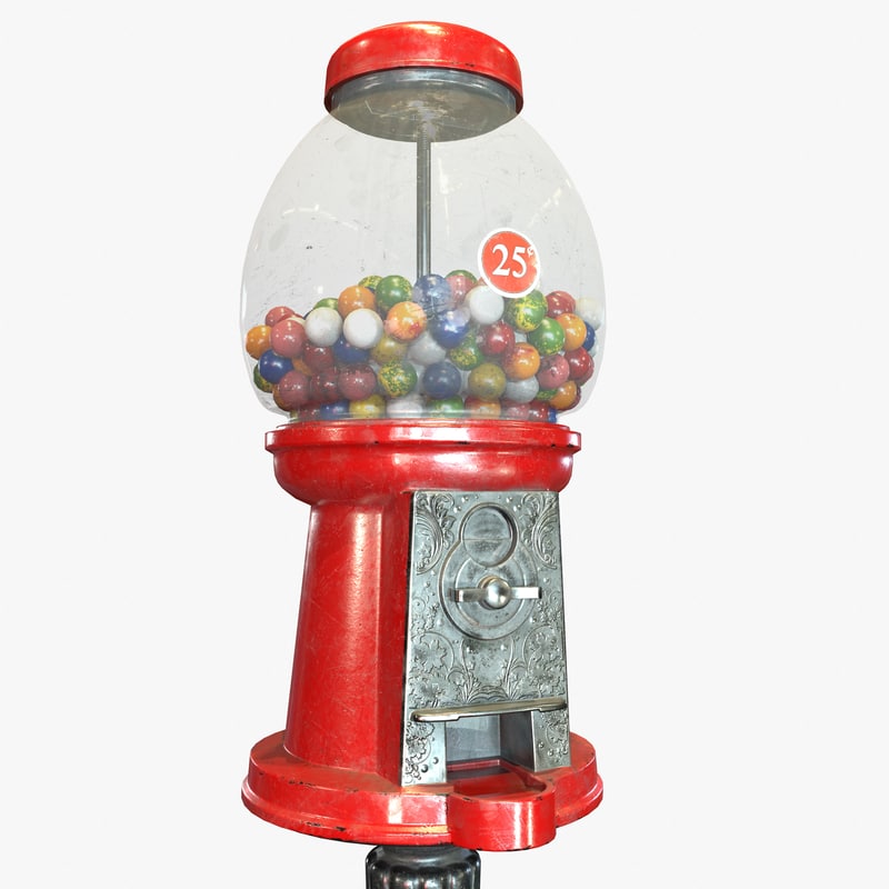 3D model ready gum ball machine - TurboSquid 1160519