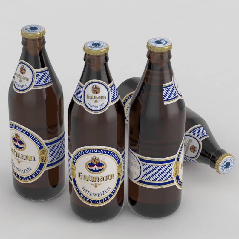 modelo 3d Botella de cerveza Gutmann Hefeweizen 500ml - TurboSquid 1160527
