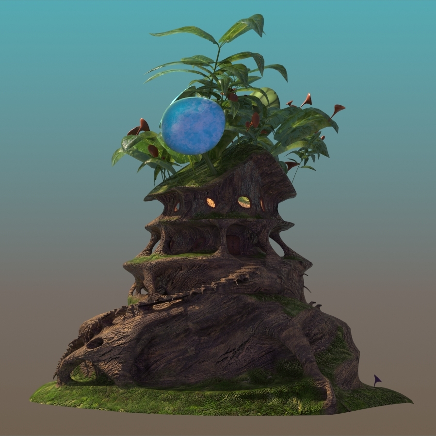 3D fairy tree house model - TurboSquid 1160532