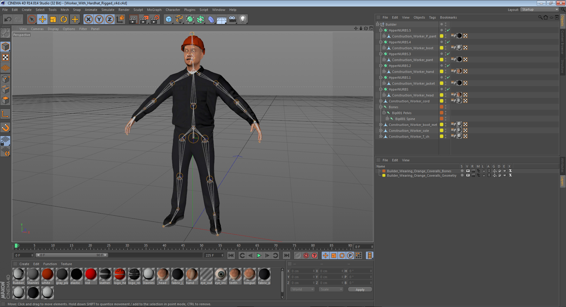 3D model worker hardhat rigged - TurboSquid 1161254