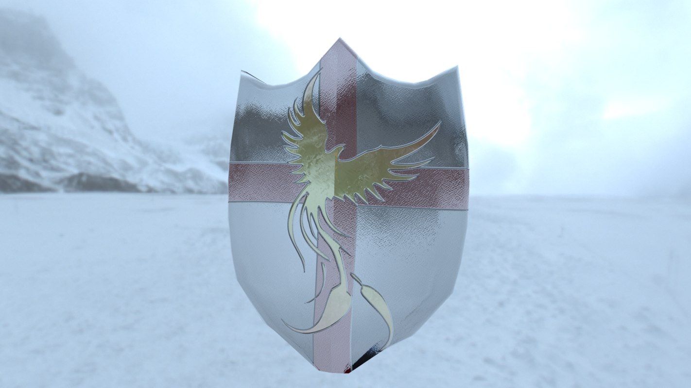 Shield phoenix 3D model - TurboSquid 1161277
