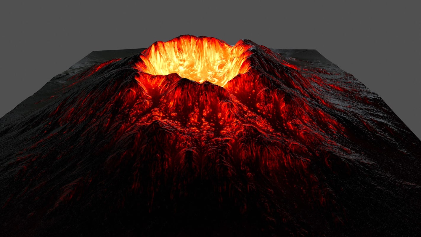 Volcano model - TurboSquid 1161294