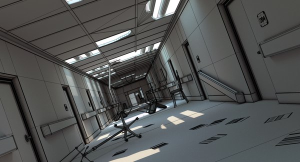 Damaged hallway 3D - TurboSquid 1161331