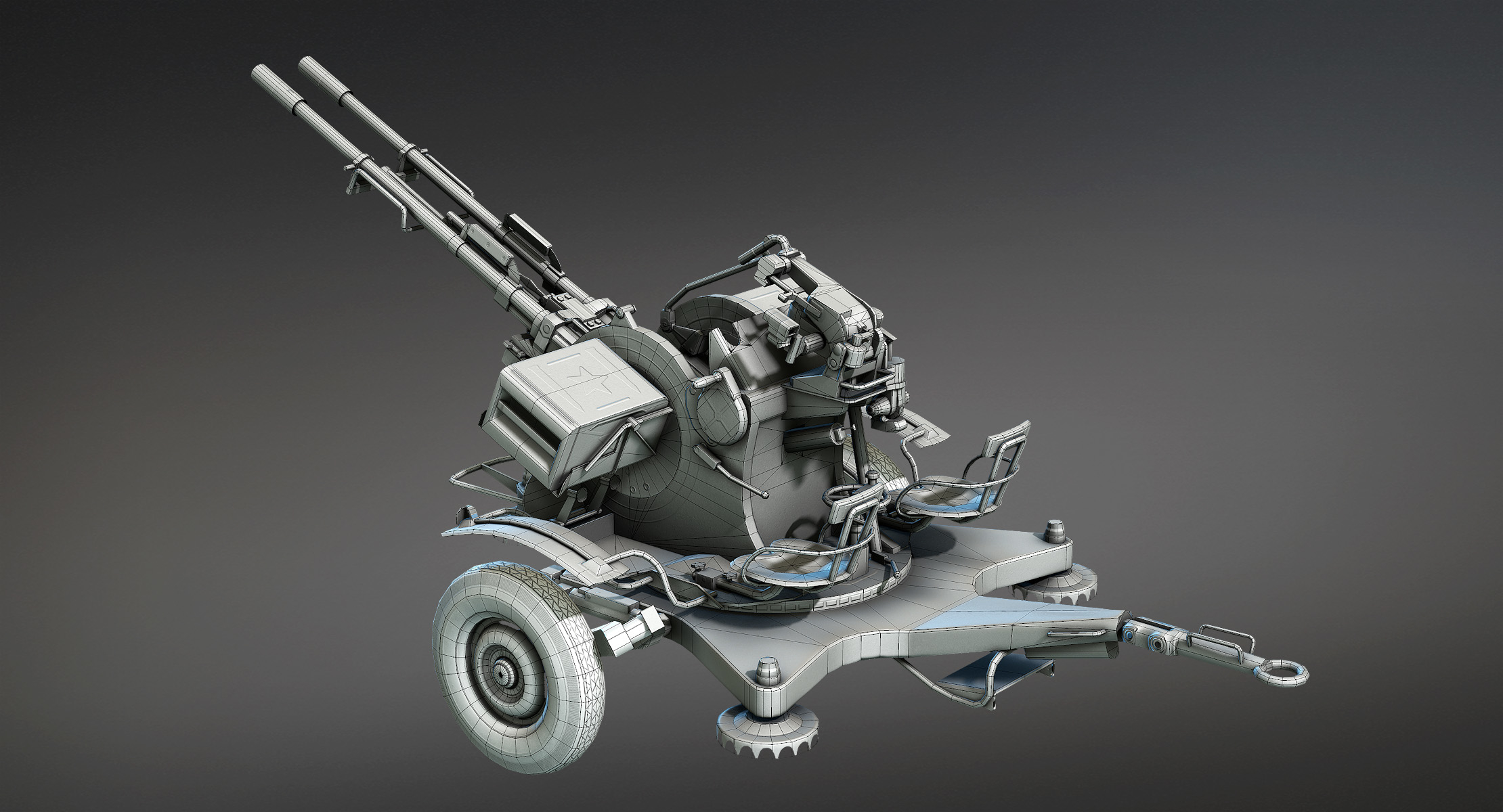 Low-poly zu-23-2 3D model - TurboSquid 1161455